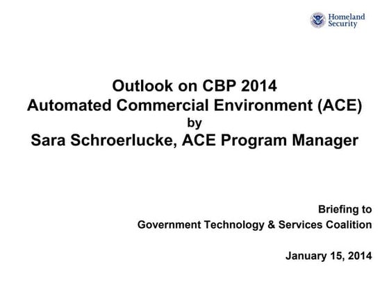 Avaal ACE / ACI e-Manifest Border Crossing Portal | PPT | Logistics and ...