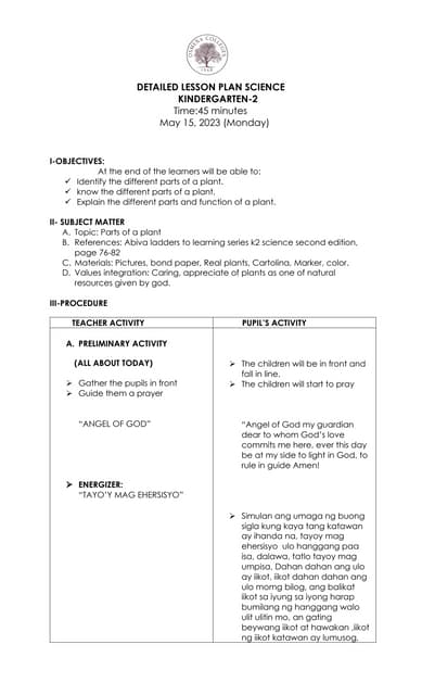 Lesson Plan IN SCIENCE 4 | DOCX