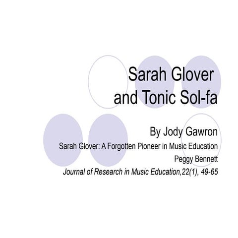 Sarah Glover | PPT