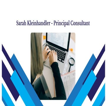 Sarah Kleinhandler - Principal Consultant | PDF