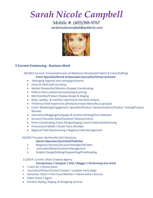 Sarah Nicole Campbell's Resume | PDF