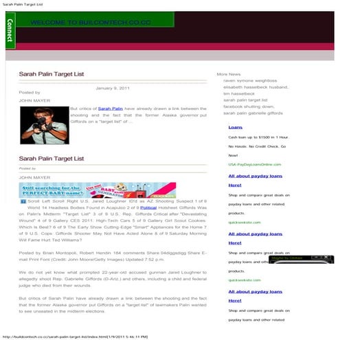 Sarah palin target list | PDF