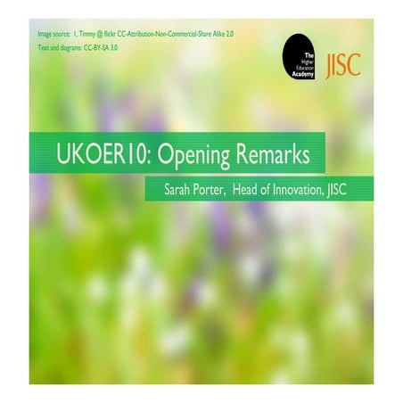 Sarah Porter Opening Remarks | PPT