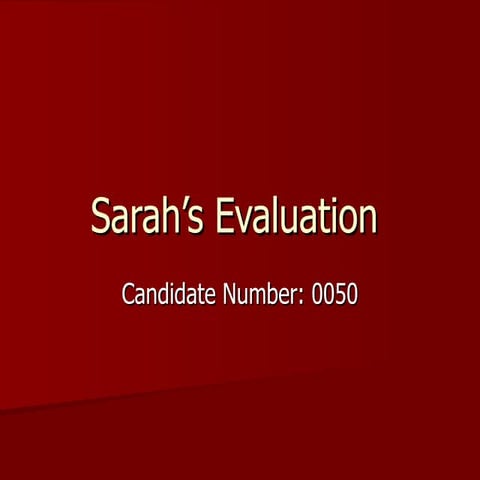 Sarah’s evaluation media q2 | PPT