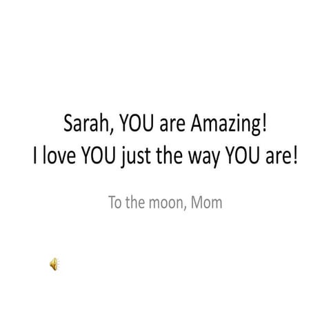 Sarah, you are amazing! | PPTX