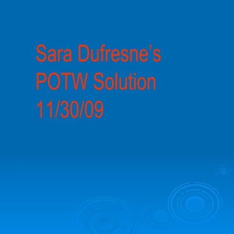Sara Math Potw Solution | PPT