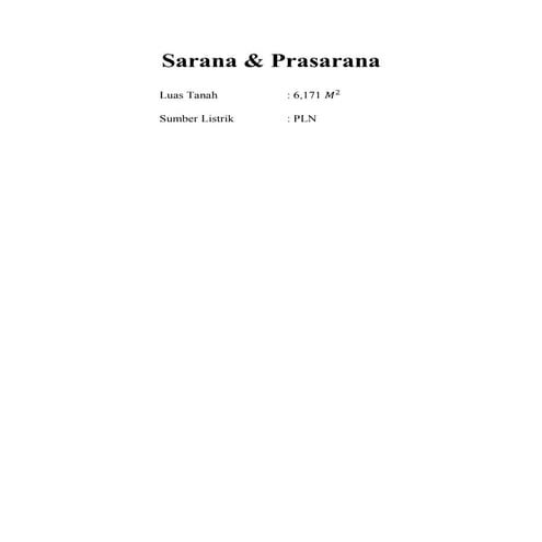 Saran & prasarana | PDF