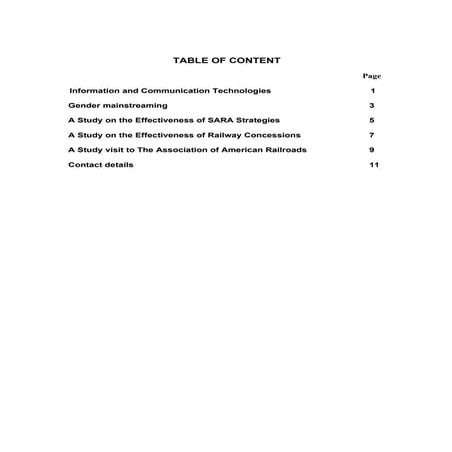 Sara Project Fact Sheet | DOC