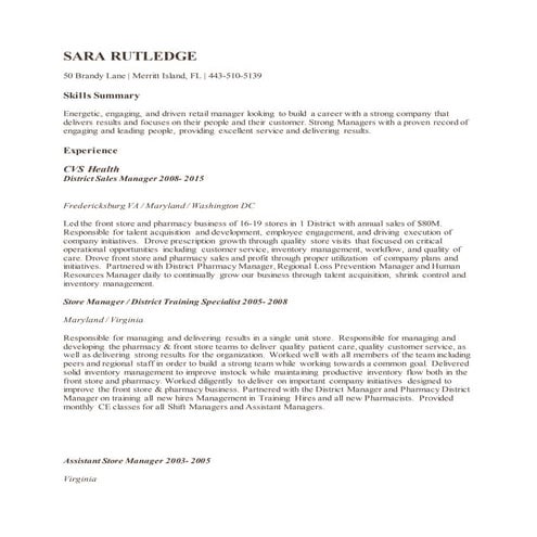 Sara Rutledge Resume | DOCX