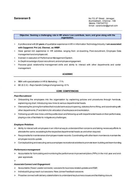 Current Resume of Kaustav | DOC