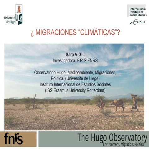 Sara Vigil ¿Migraciones "Climáticas"? | PPTX