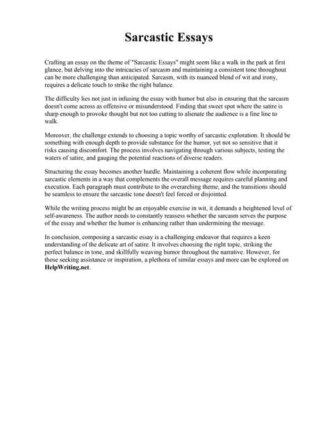 Examples Of Humorous Essays.pdf