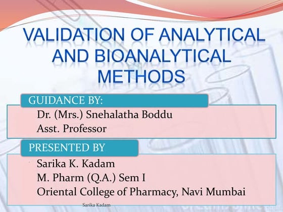 analytical method validation and validation of hplc | PPT | Chemistry ...
