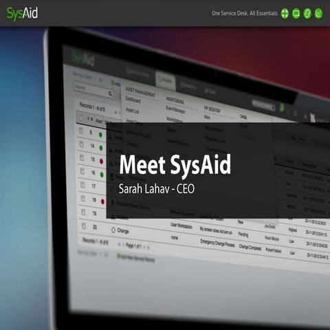 Meet SysAid, from CEO Sarah Lahav | PPT