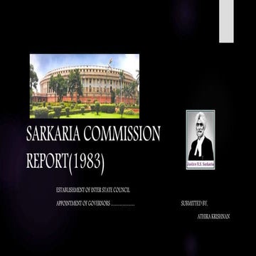 Sarkaria commission report(1983) | PPTX
