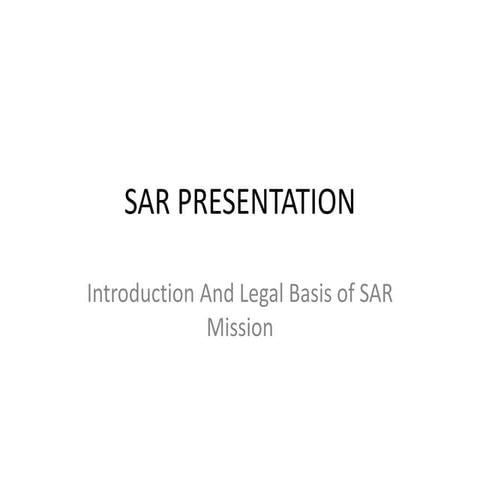 SAR Legal Aspects | PPT