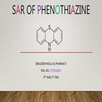 Sar of phenothiazine by sirajuddin | PPTX
