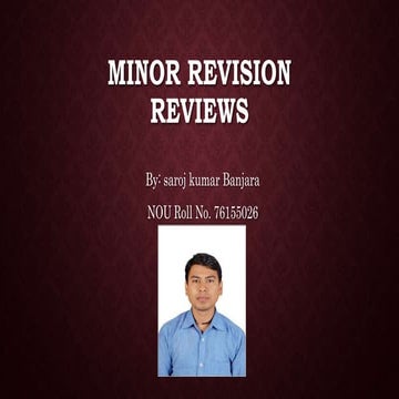 Minor Revision Reviews | PPTX