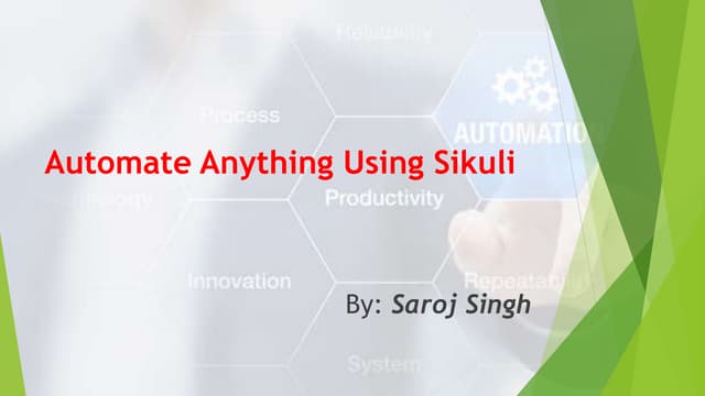 Sikuli Ui Automation Ppt