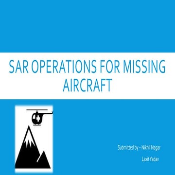 Search And Rescue operations for missing Aircraft using web application ...