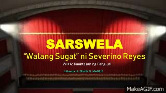 Ang sarsuwela at ang mga uri ng dula | PPTX