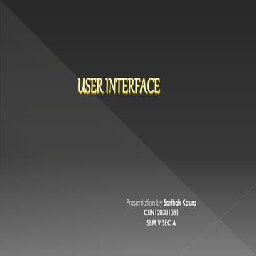 User Interface | PPTX