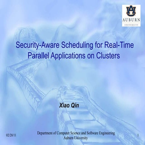 Security Aware Scheduling For Real Time Parallel Applications On