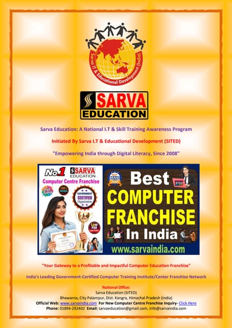 Free Computer Institute Franchise.pptx | Business | Business and Finance