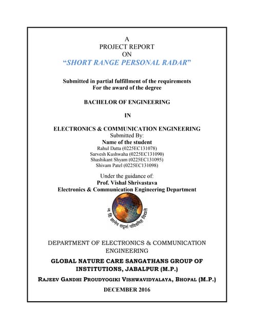 Radar system using arduino | PDF | Technology & Computing