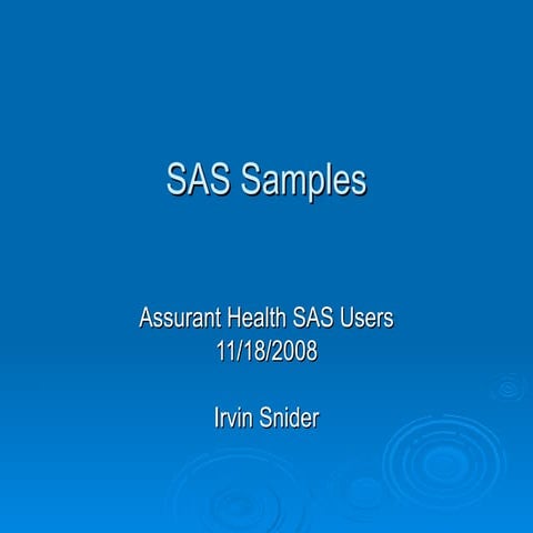Sas Samples | PPT