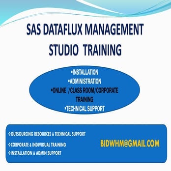 Sas dataflux management studio Training ,data flux corporate trainig | PPT