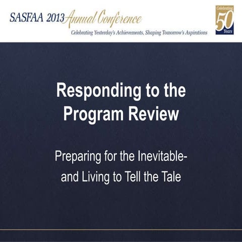 Responding to the Department of Education Program Review | PPT