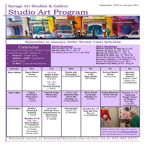 SAS Fall 2010 Class Brochure | PDF