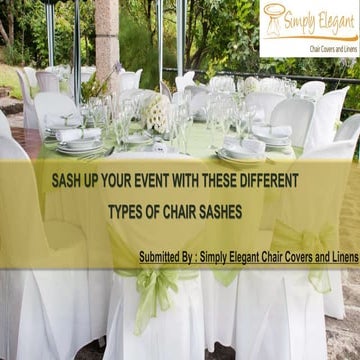 Sash up your event with different types of chair sashes | PPTX