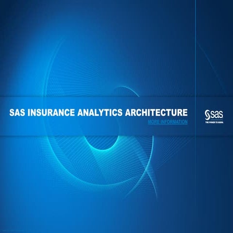 SAS Insurance Analytics Architecture | PDF