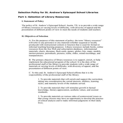 Selection and acquisitions | PPTX