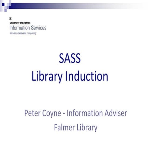Sass induction] | PPTX | Education