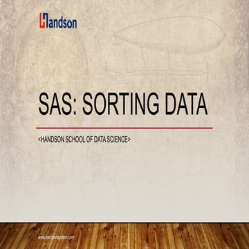 Sas Tutorial Sorting Data Pptx