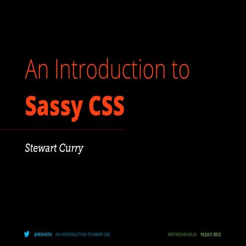 An Introduction To Sassy Css Pdf