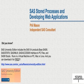 Sas stored processes for creating great visualisations | PDF