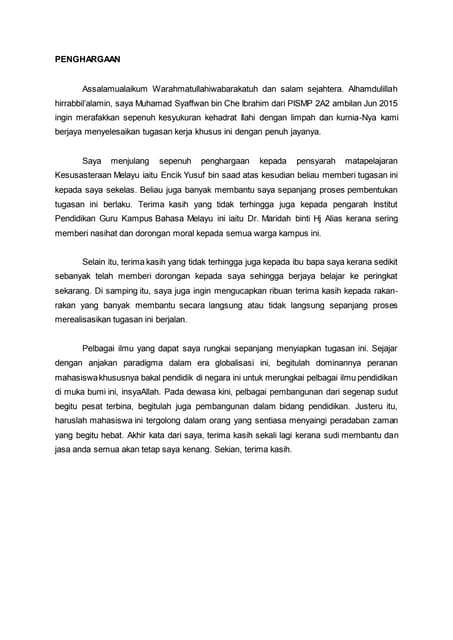 GENRE KESUSATERAAN MELAYU | DOCX