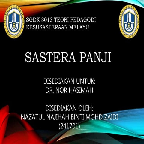 Sastera Panji | PPTX