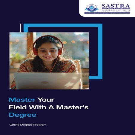 Master Data Science with SASTRA University's Online M.Sc. Program | PDF