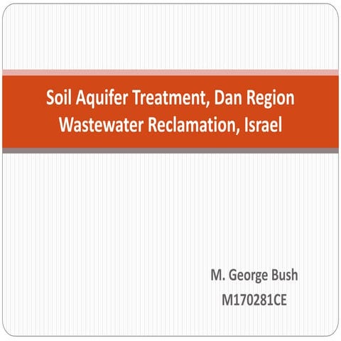Soil Aquifer treatment system | PPTX