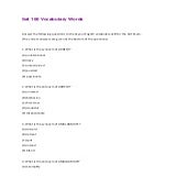 Sat 100 Vocabulary Words | PDF