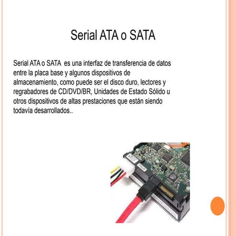 Exposicion sobre CABLE SATA grado decimo | PPTX