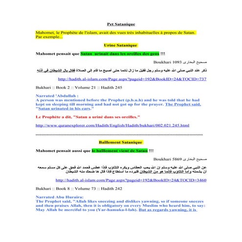 Pet Satanique en Islam | PDF