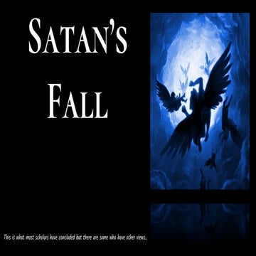 CMV-101 Topic 3 Fall of Satan Kenzie | PPTX
