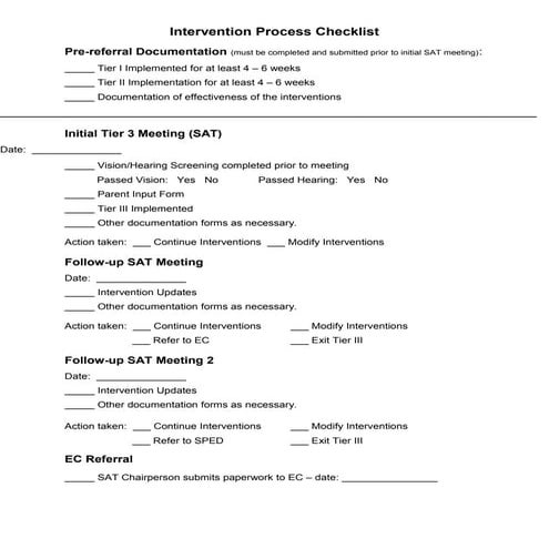 Sat checklist | PDF