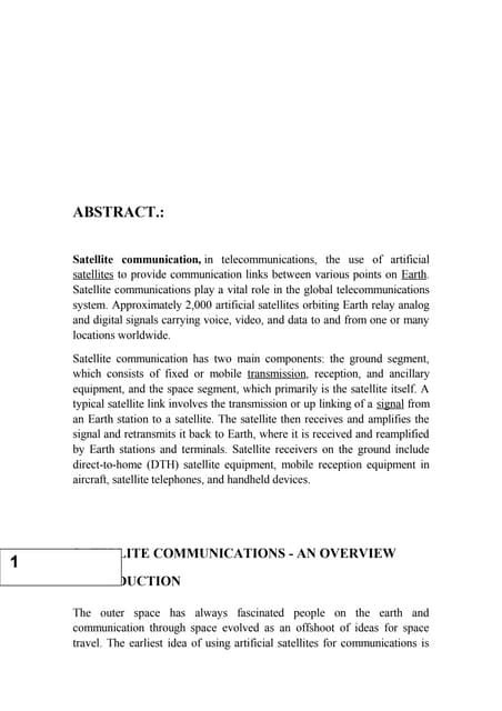 Satellite communication Basics | PPT | Computer Networking | Computing